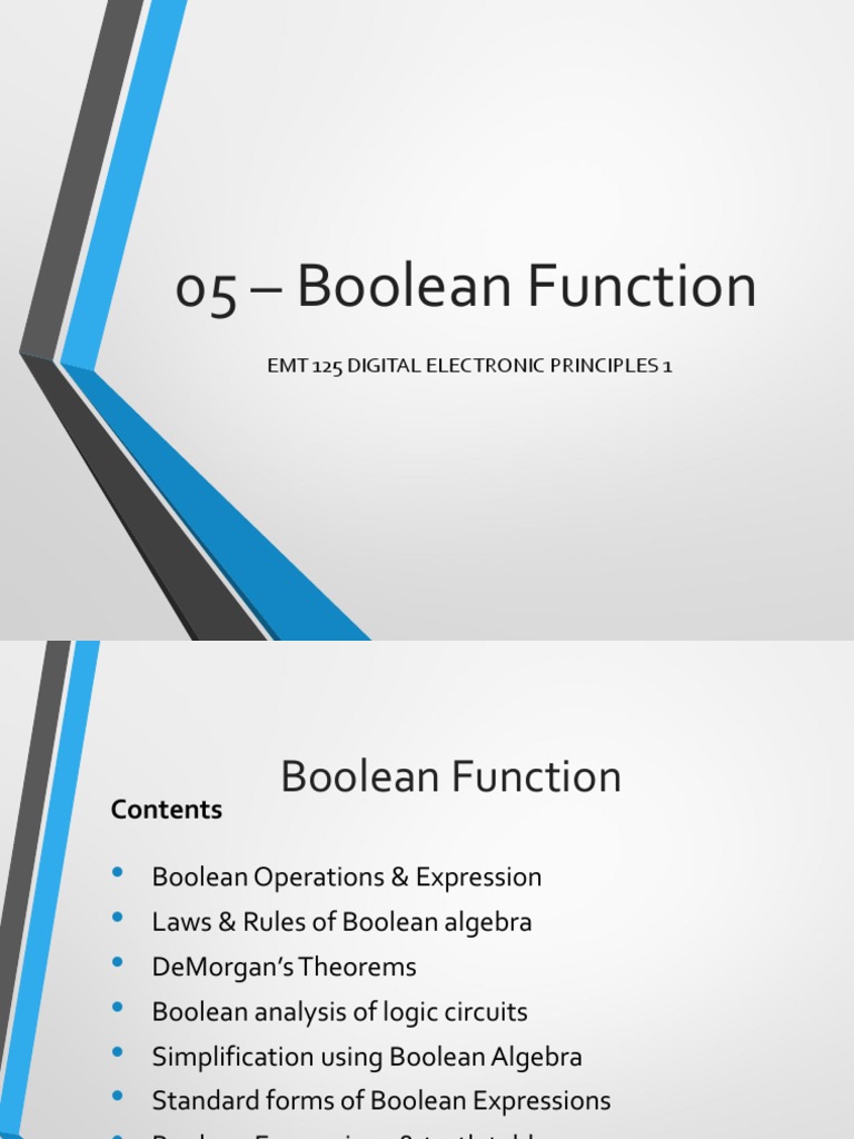 05 - Boolean Function | Download Free PDF | Boolean Algebra | Teaching Mathematics
