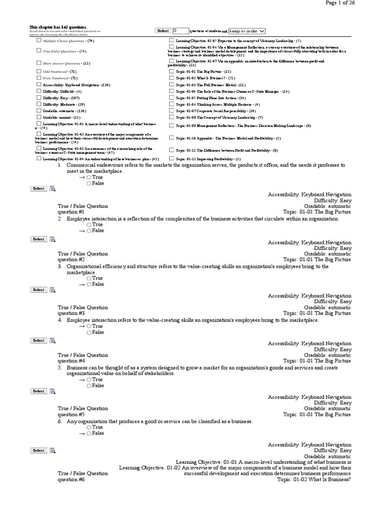 Test Bank For Business Strategy Development Application 2nd Edition by ...