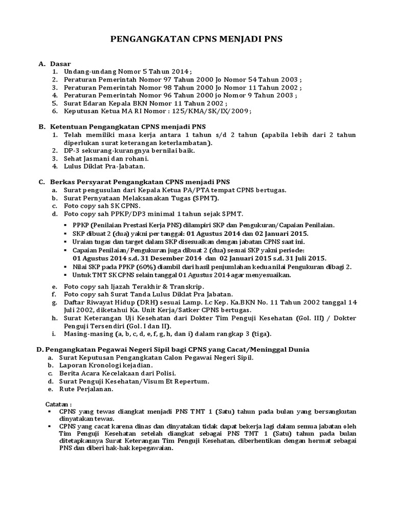 Pengangkatan Pns | PDF