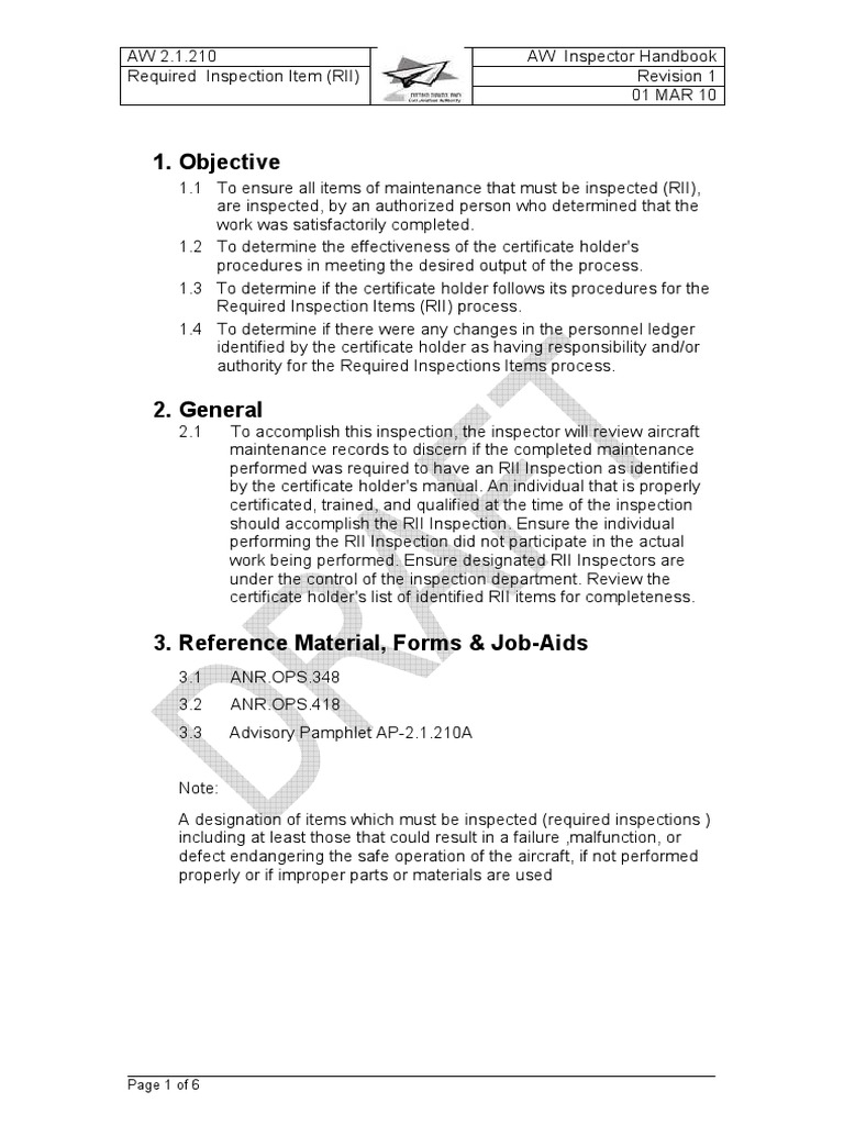 RII Inspector Handbook | PDF | Business