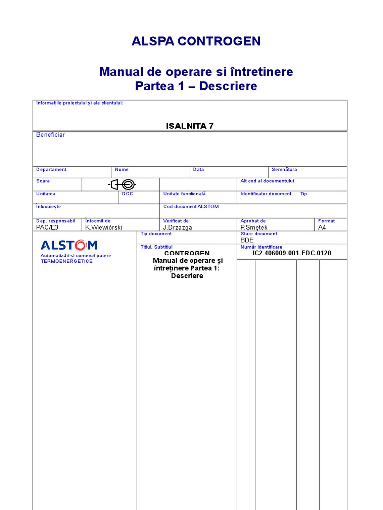 IC2-406009-001-EDC-0120 - Part - 1 - Descrierea | PDF