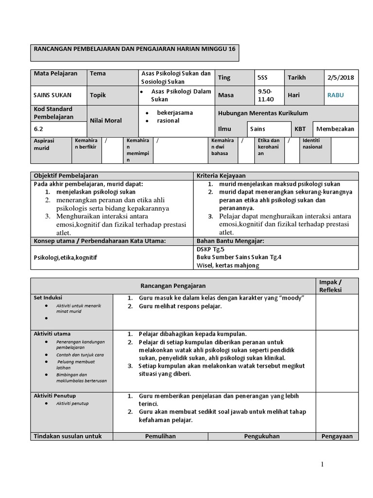Contoh Rph Fun Learning Ting5 Pdf