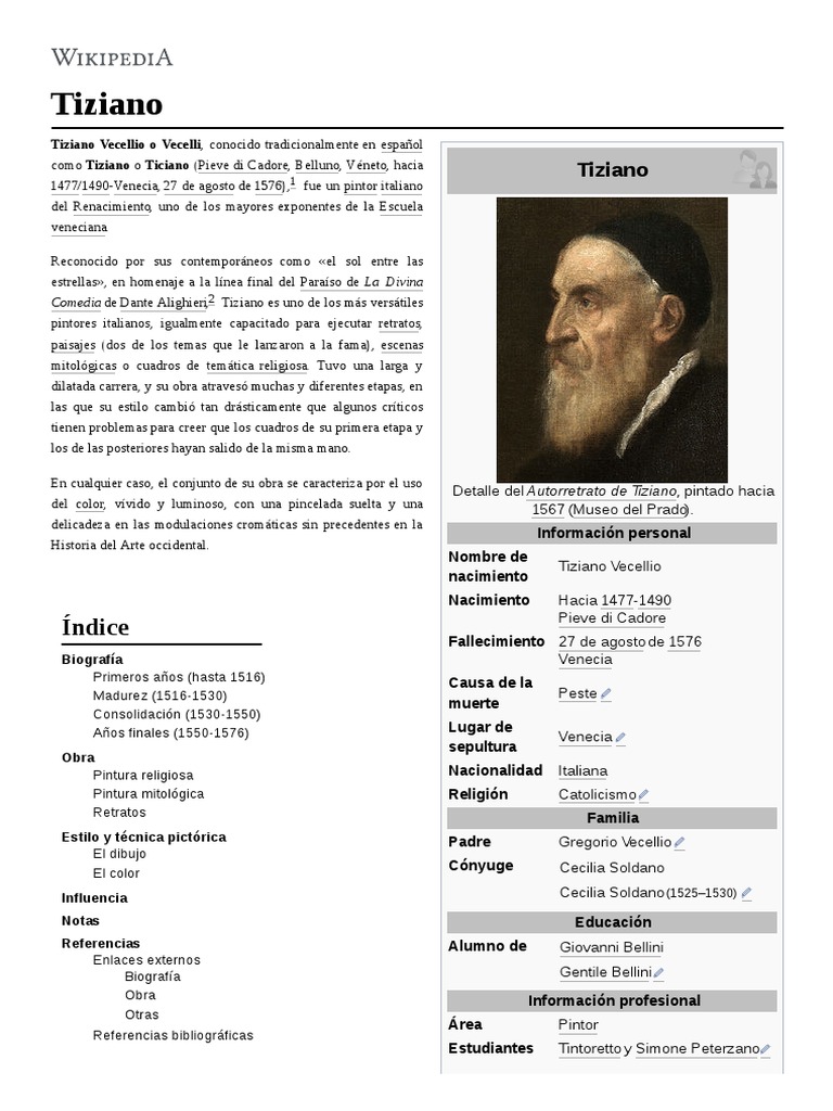 Tiziano | PDF | Pinturas | Biblioteca y museo