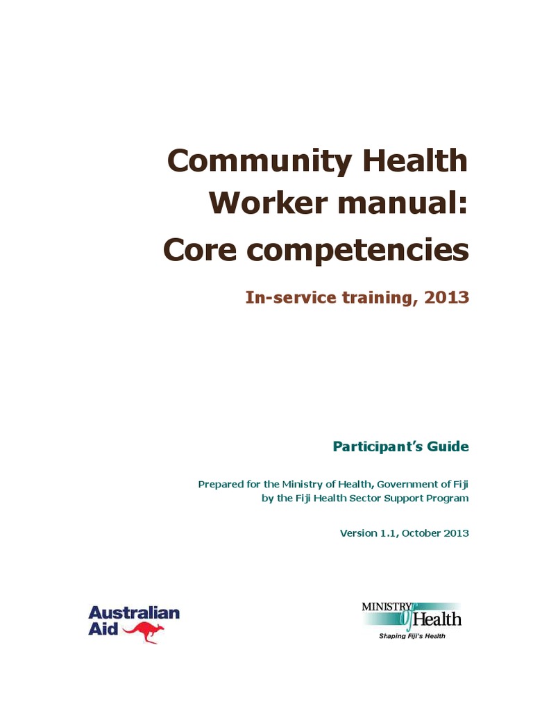 CHW Core Competencies Manual Participants Guide 2013 | PDF | Community ...