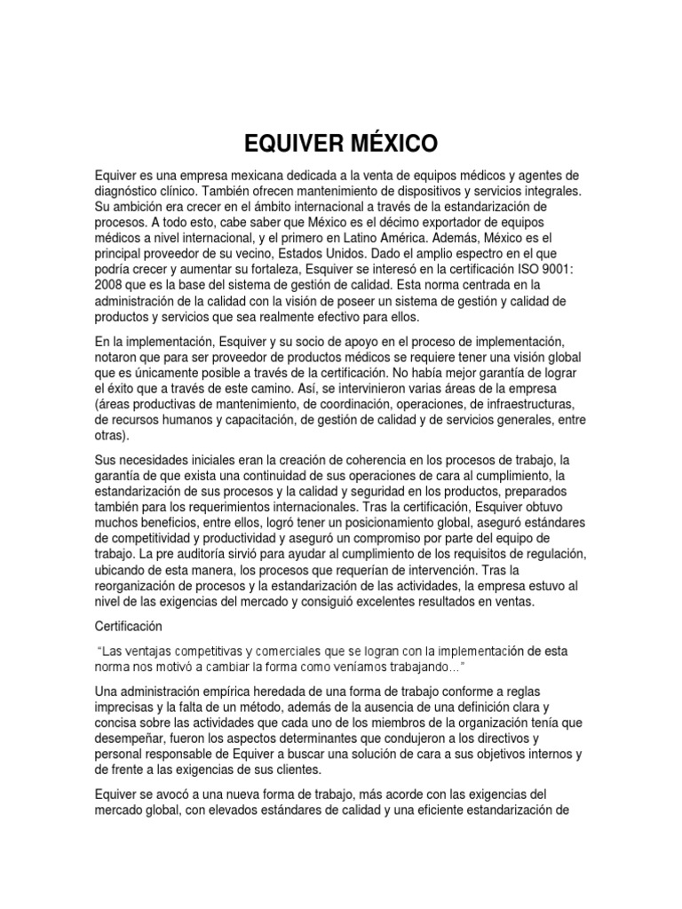 Equiver México | PDF | Quality (Business) | Human Resource Management