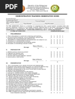 Teaching Demonstration Evaluation Form | PDF | Educational Assessment ...