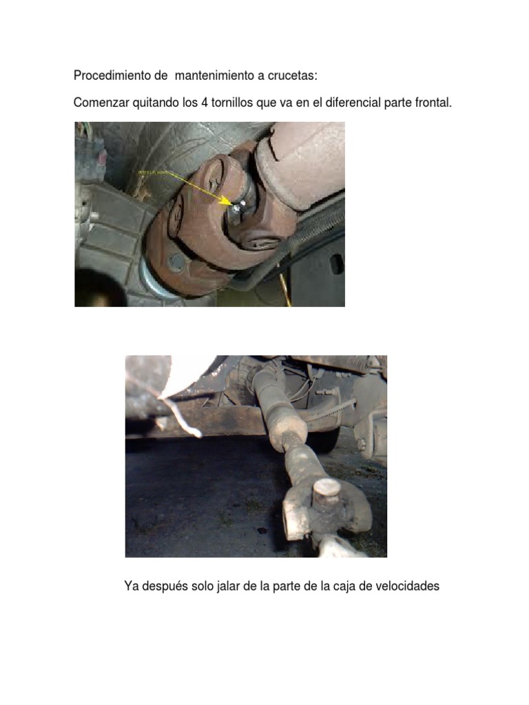 Procedimiento de Mantenimiento A Crucetas | Descargar gratis PDF | Engranaje | Máquinas