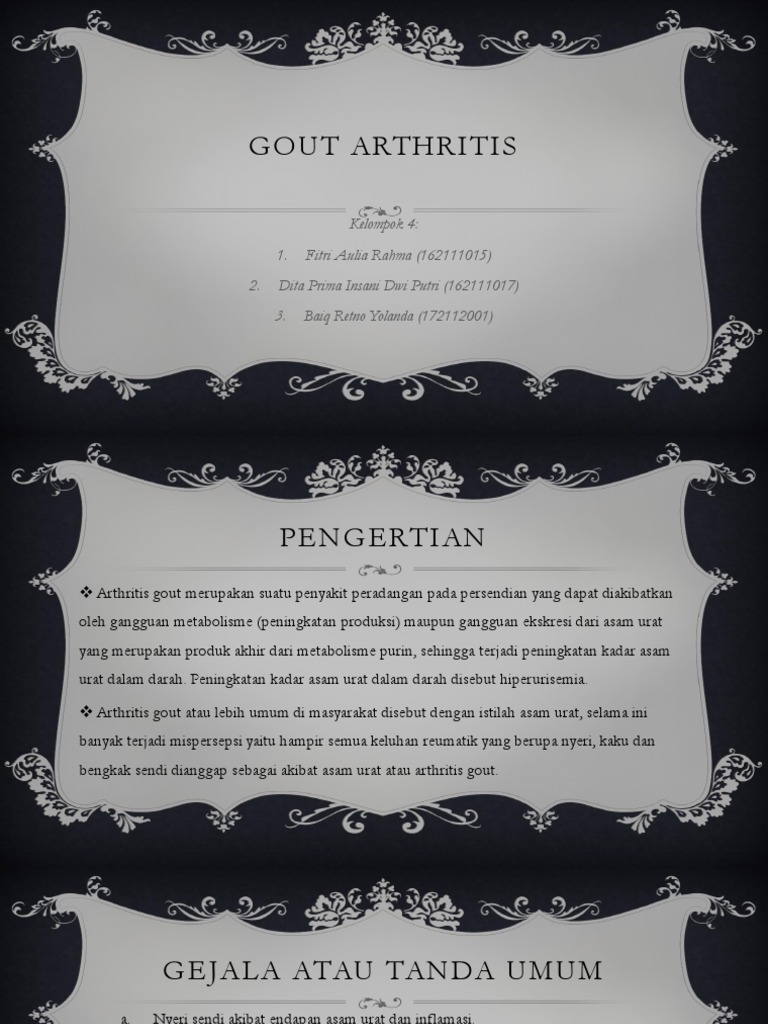 Memahami Gout Arthritis dan Gejalanya | PDF
