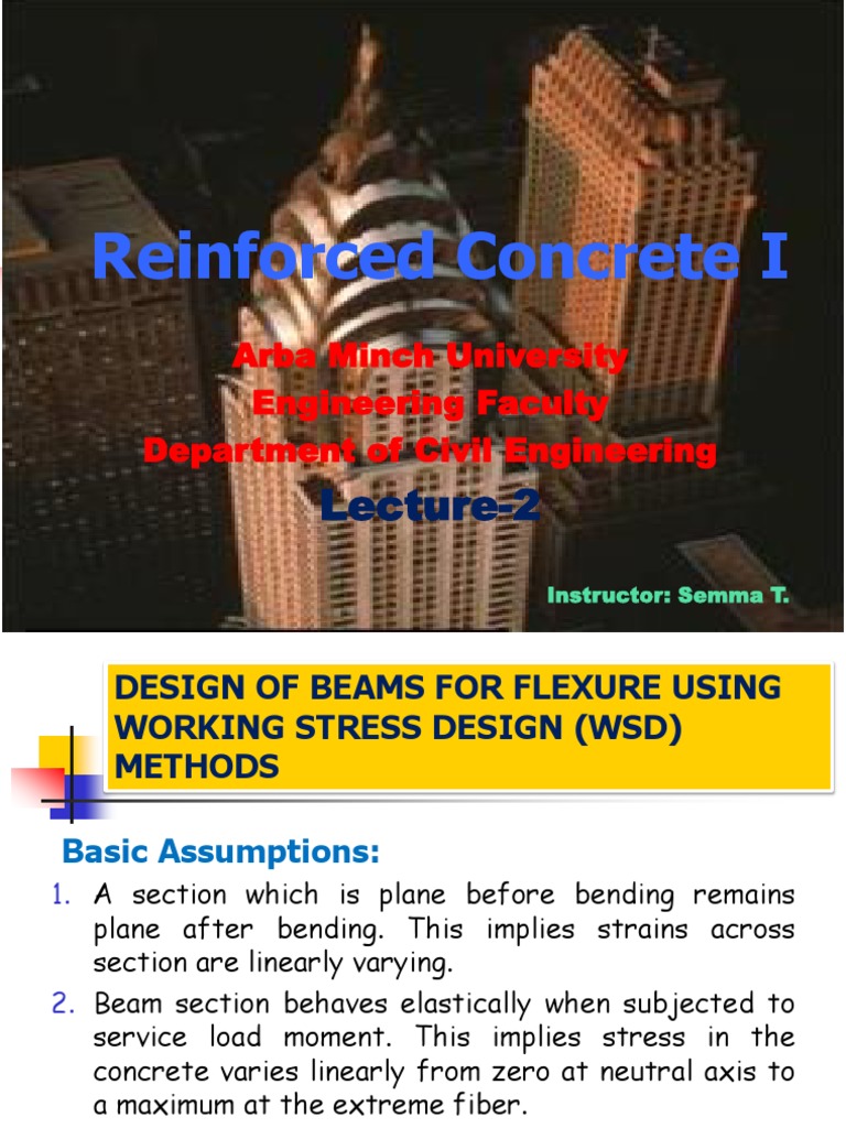 Reinforced Concrete I: Lecture-2 | PDF | Bending | Beam (Structure)