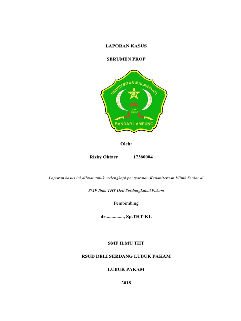 Lapkas Serumen Prop | PDF