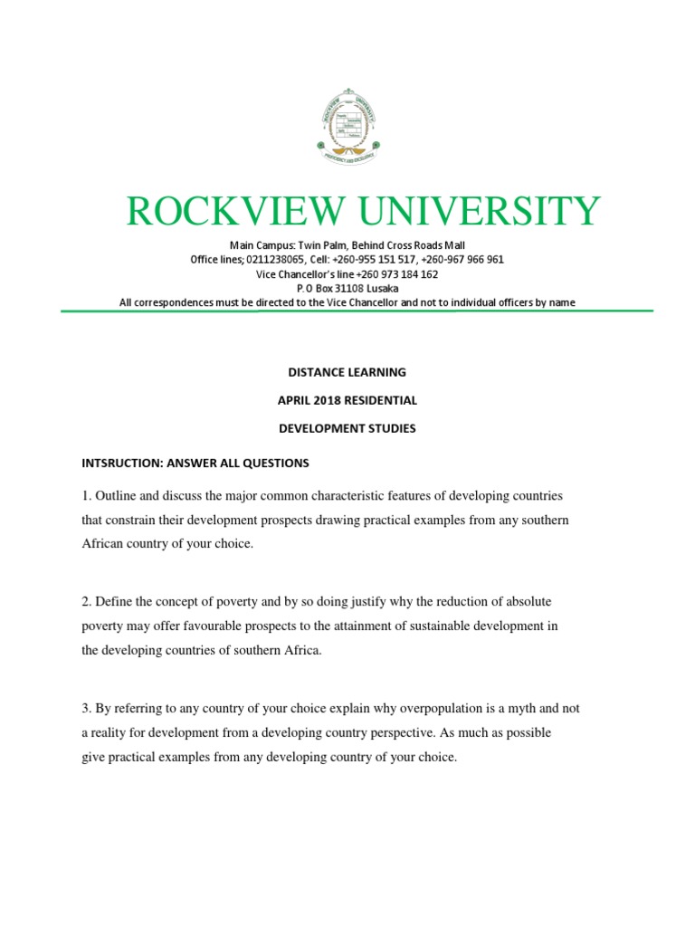 Rockview University: Distance Learning April 2018 Residential ...