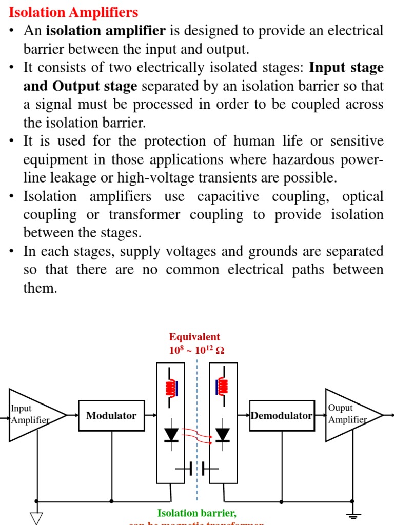 Isolation Amplifier | PDF | Amplifier | Capacitor