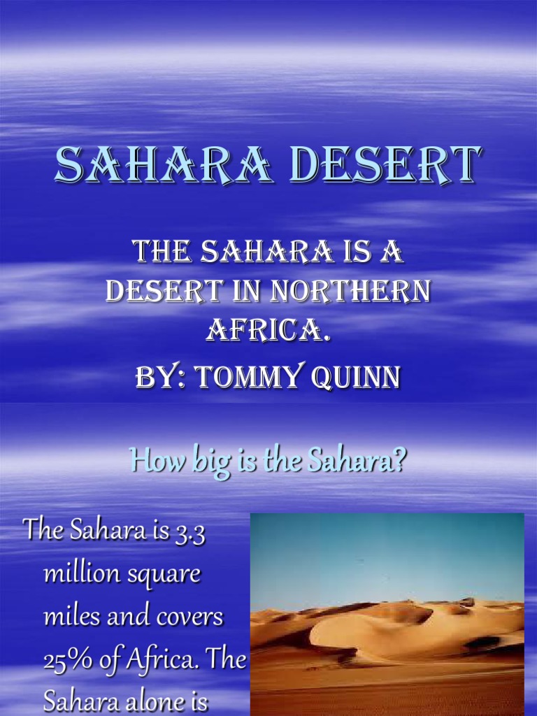 Overview of the Sahara Desert | PDF