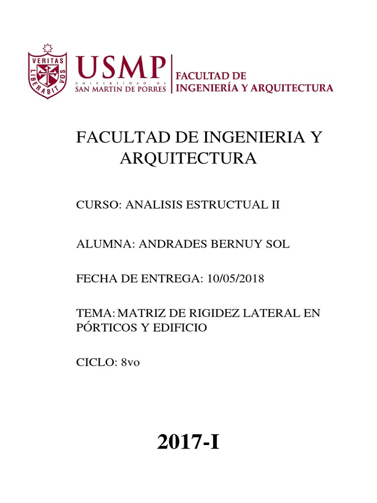 Matriz de Rigidez Lateral en Pórticos y Edificio | PDF | Rigidez | Matriz (Matemáticas)