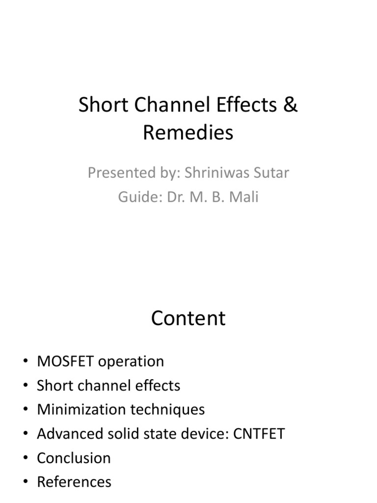 Short Channel Effects in MOSFETs Explained | PDF | Computers