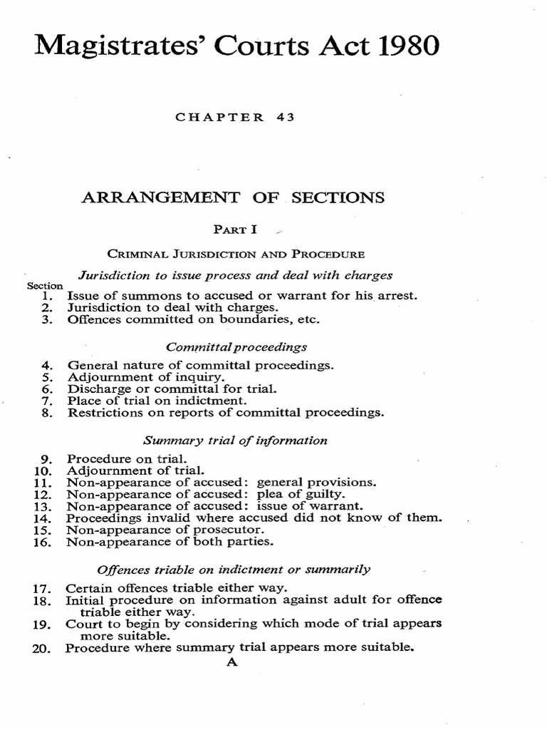 Magistrates Court Act | PDF | Justice Of The Peace | Bail