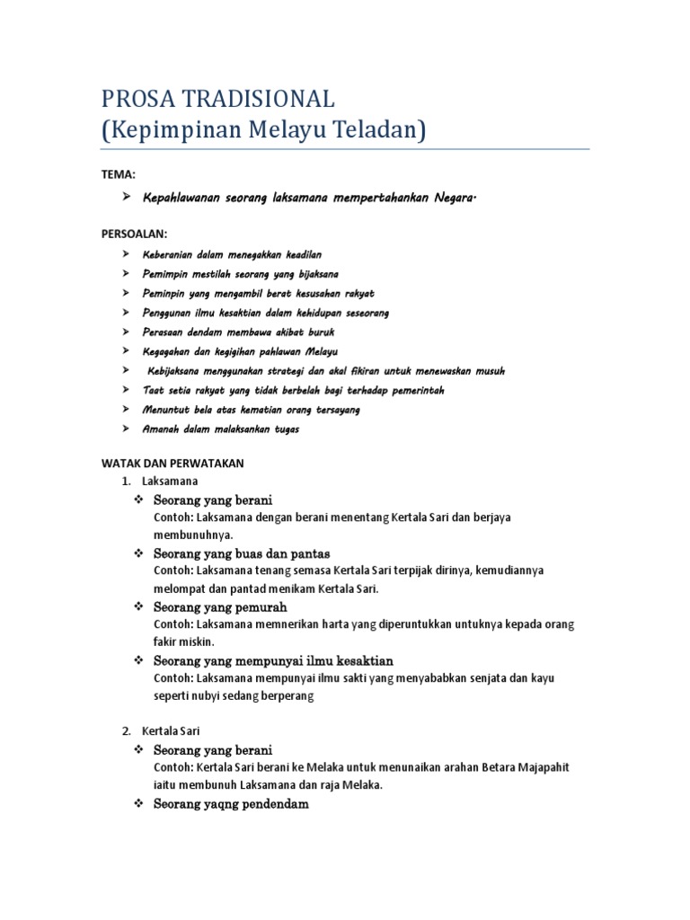 Prosa Tradisional | PDF