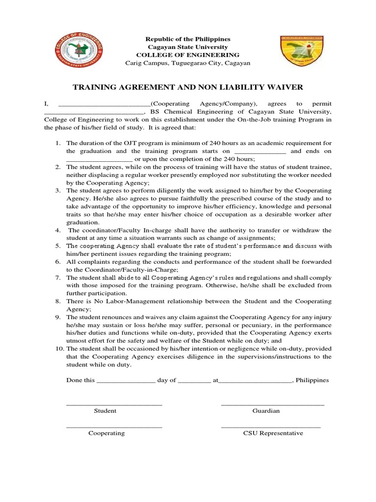 Ojt Waiver | PDF | Students | Justice