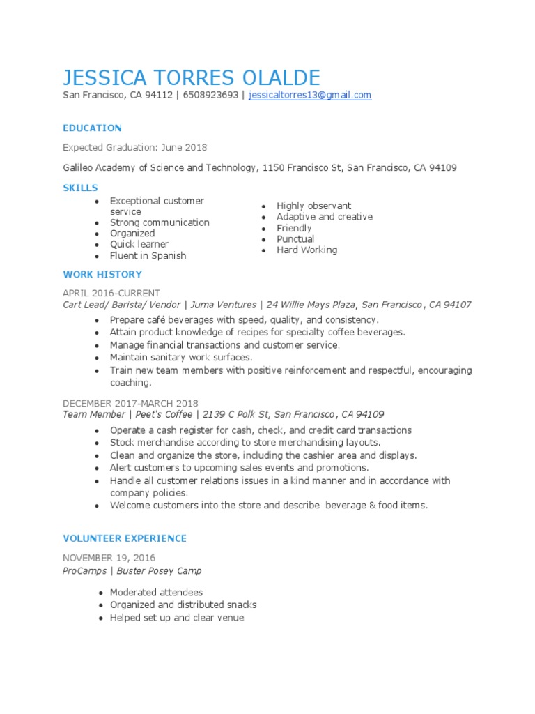 Jessica Torres - Final Resume Edit | PDF