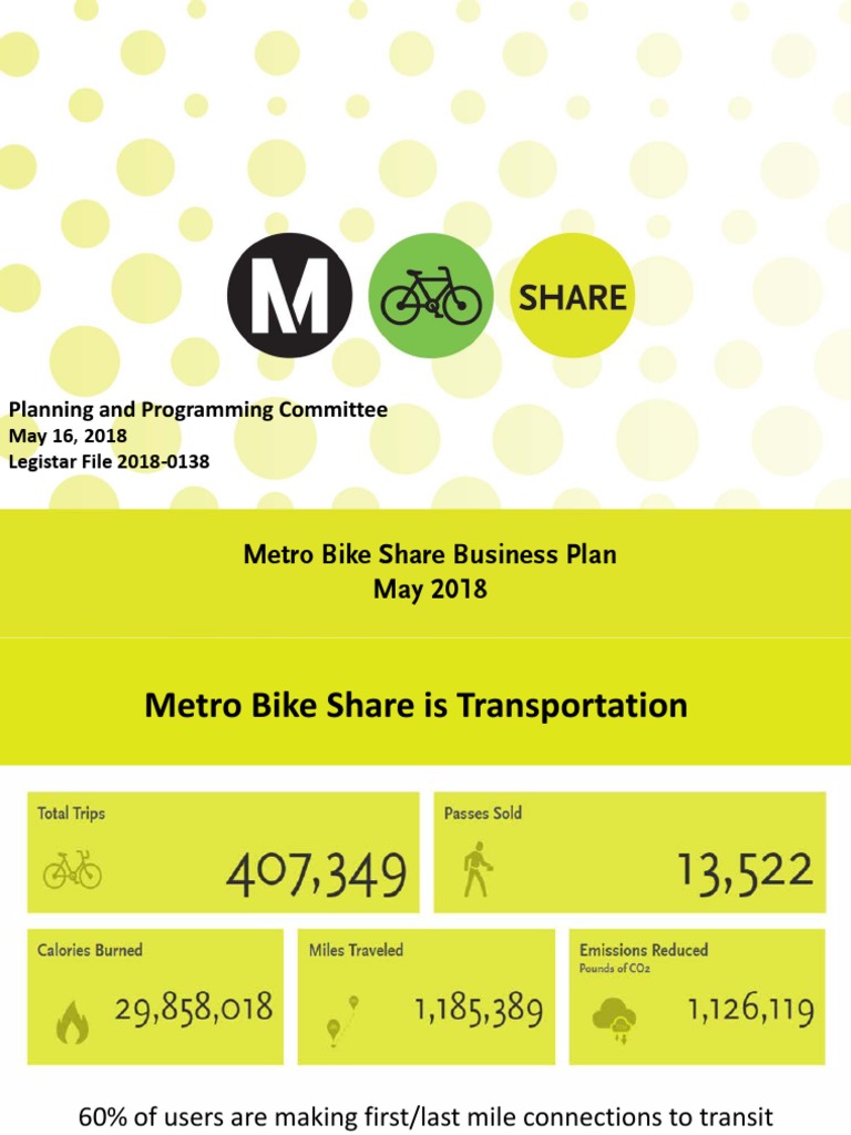 Metro Bike Share Presentation | PDF | Public Transport | Rapid Transit