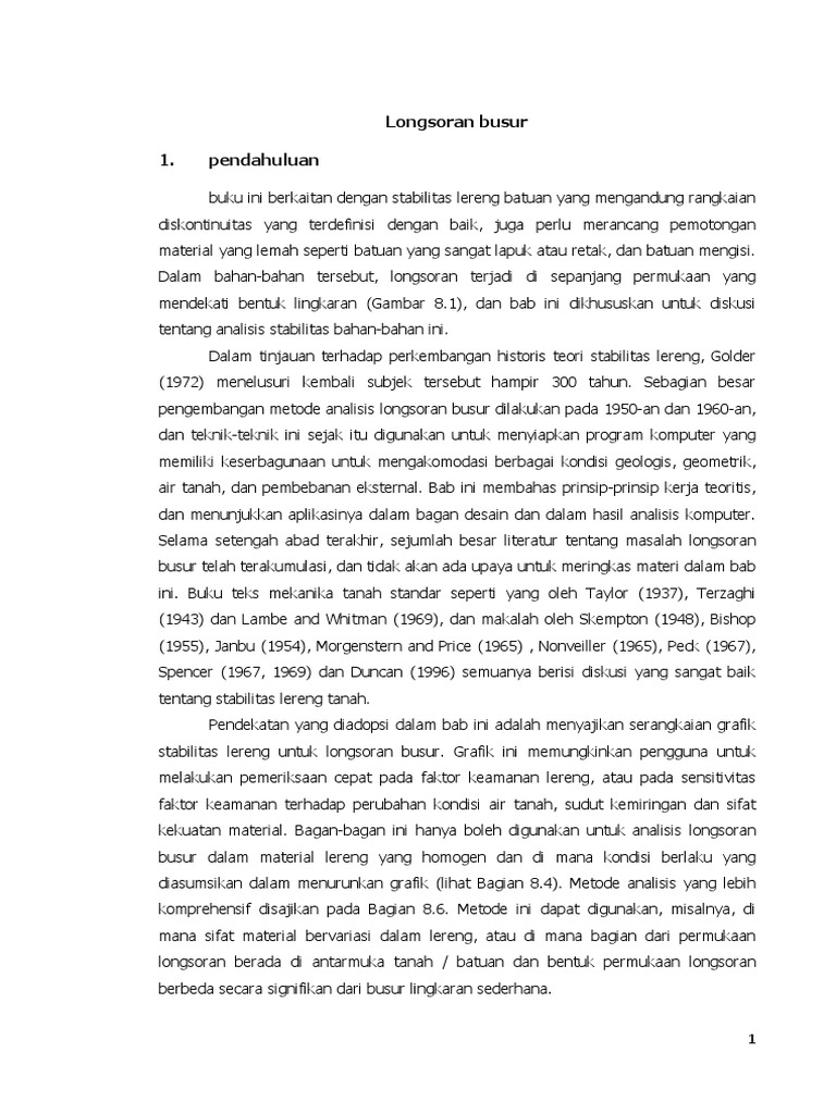 Longsoran Busur 1. Pendahuluan | PDF