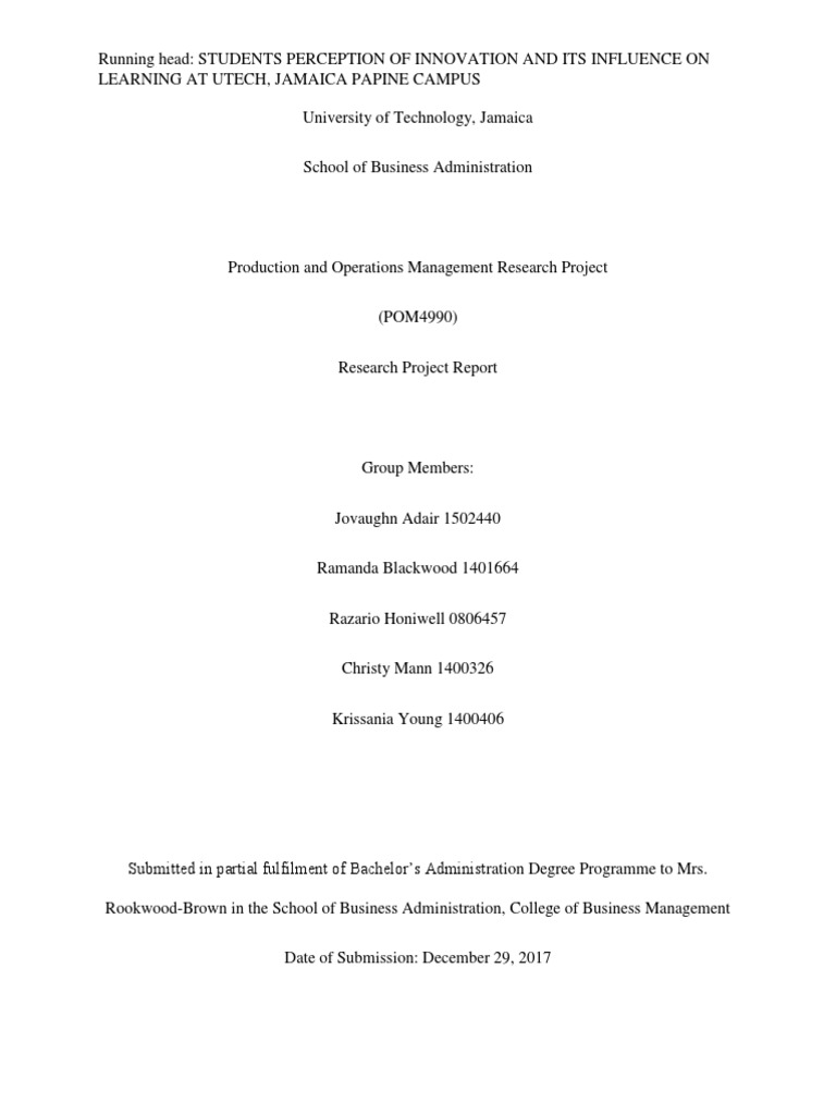 POM Research Project Chapter 1-5 | PDF | Educational Technology ...