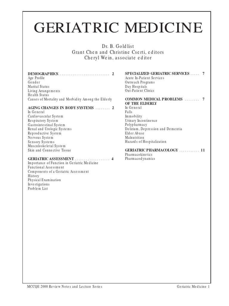 Review Notes 2000 - Geriatrics.pdf | Geriatrics | Heart