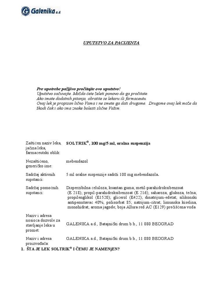 Soltrik Orl Susp Pil | PDF