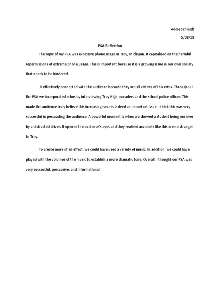 Psa Reflection | PDF