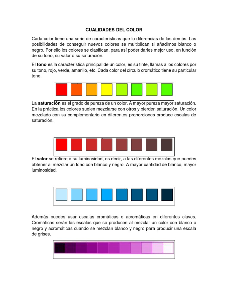 Cualidades Del Color | PDF