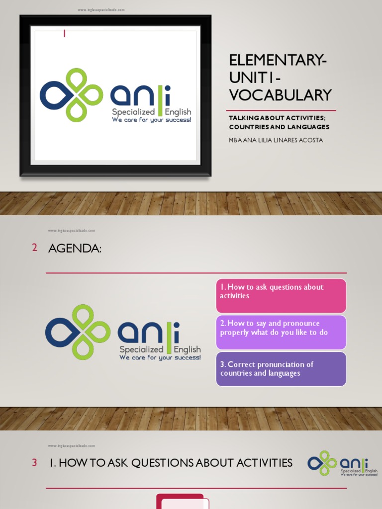 Elementary Unit1 Vocabulary | PDF | Question | Languages