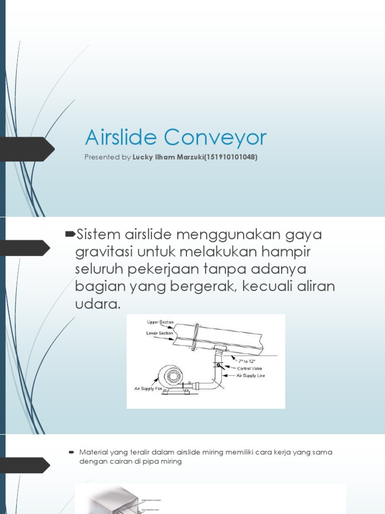 Airslide Conveyor System Overview | PDF | Technology & Engineering