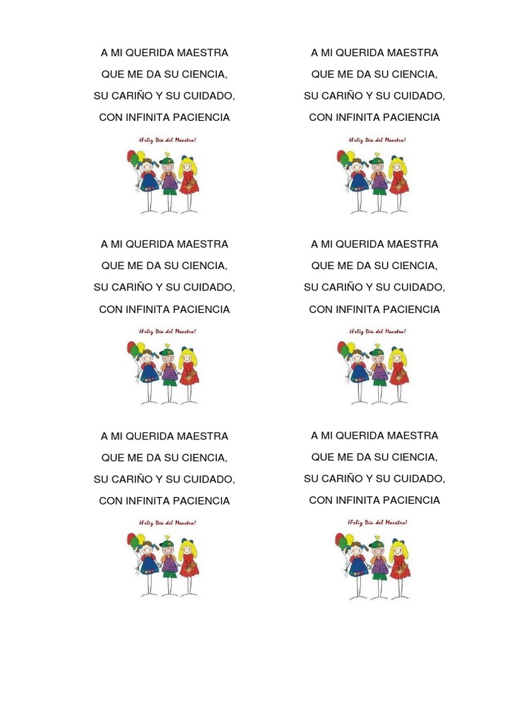 A Mi Querida Maestra | PDF