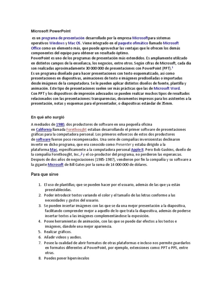 Microsoft PowerPoint: Guía y Funciones | PDF | Microsoft PowerPoint ...