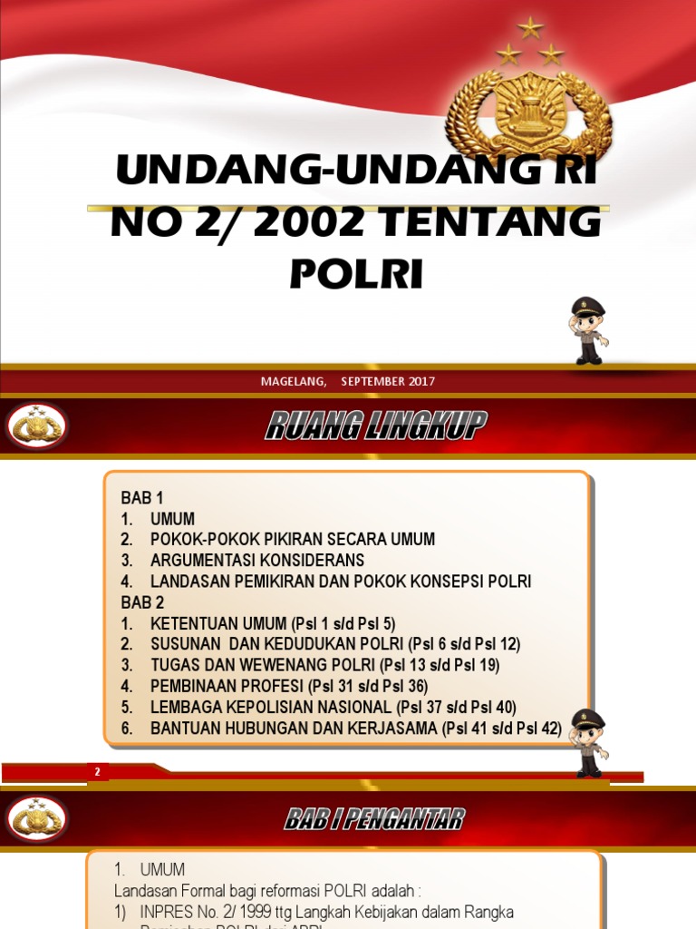 UU No. 2/2002 tentang Polri dan Tugasnya | PDF