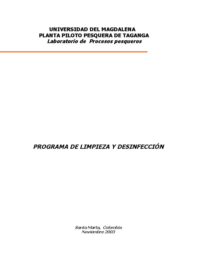Limpieza y Desinfección | PDF | Detergente | Agua