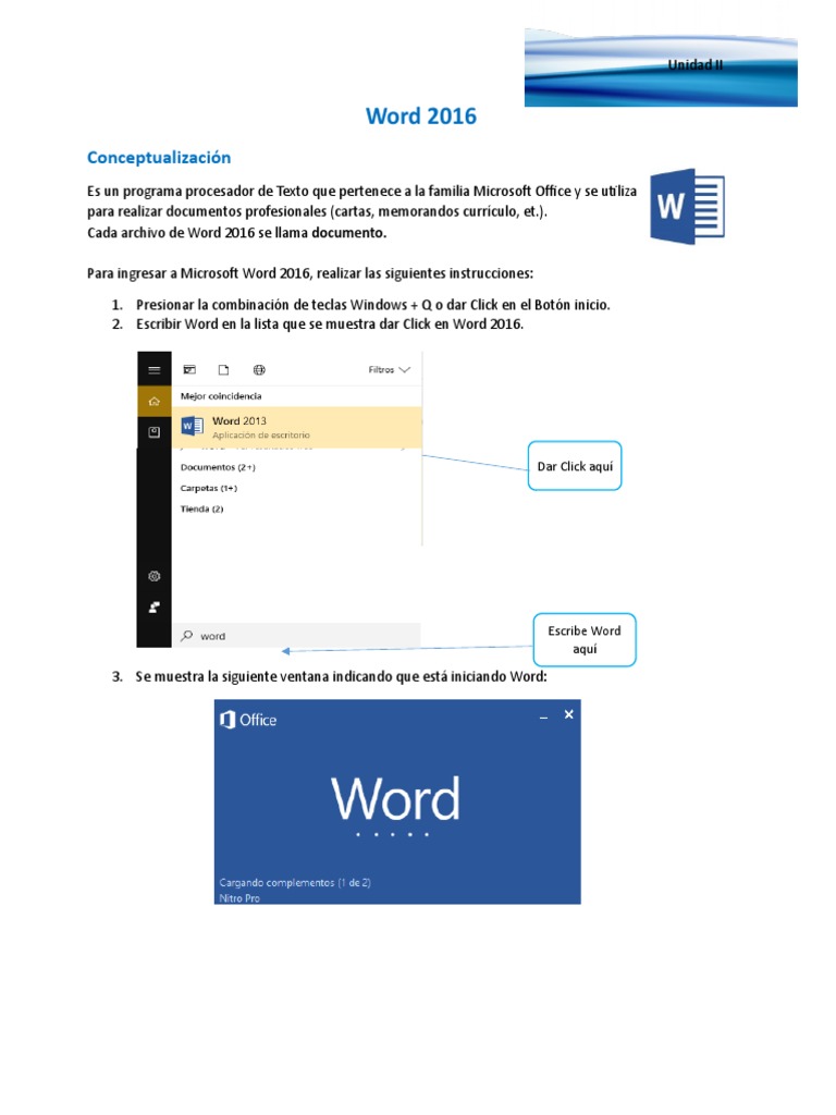 Word 2016 2 | PDF | Microsoft Word | Ventana (informática)
