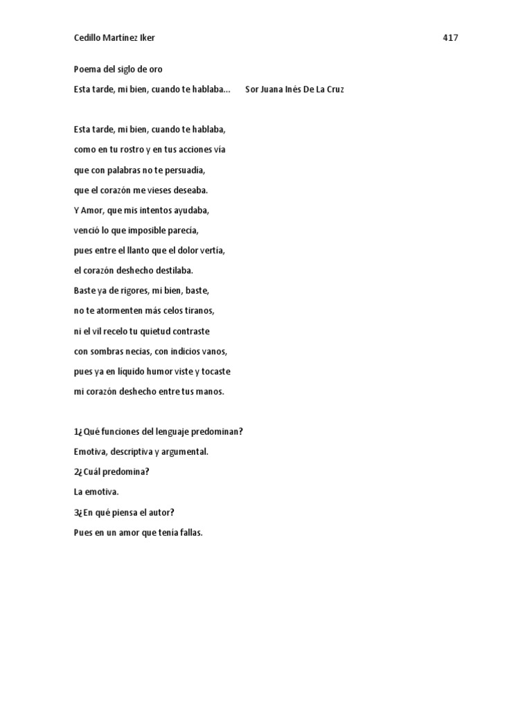 Poema Del Siglo de Oro | PDF