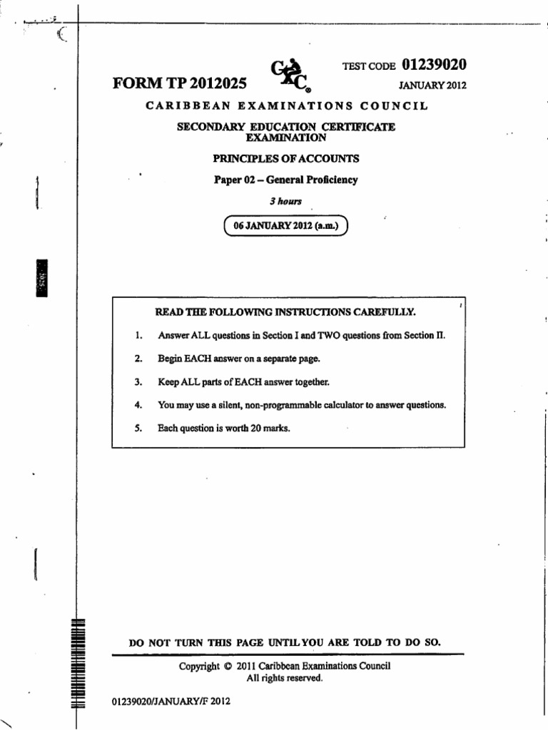 2012 Poa Jan Paper 2 | PDF