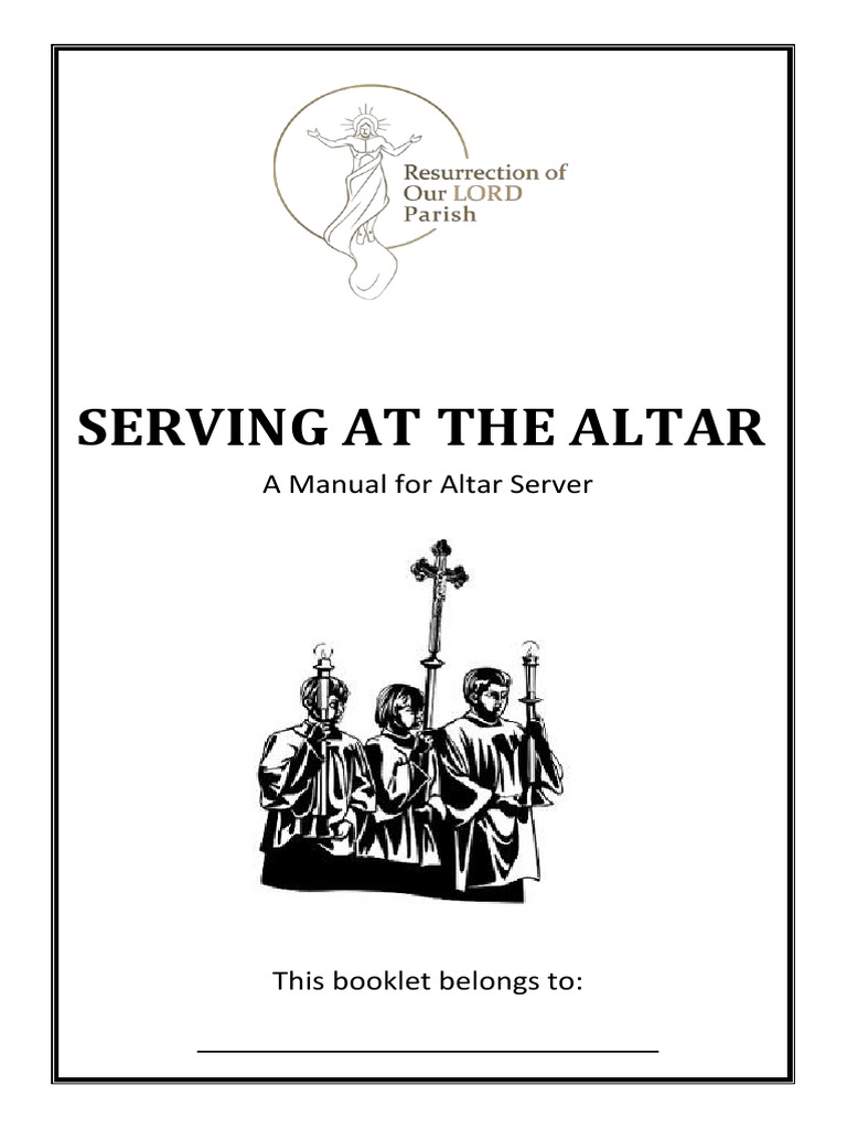 Altar Server Manual Cover Page | PDF
