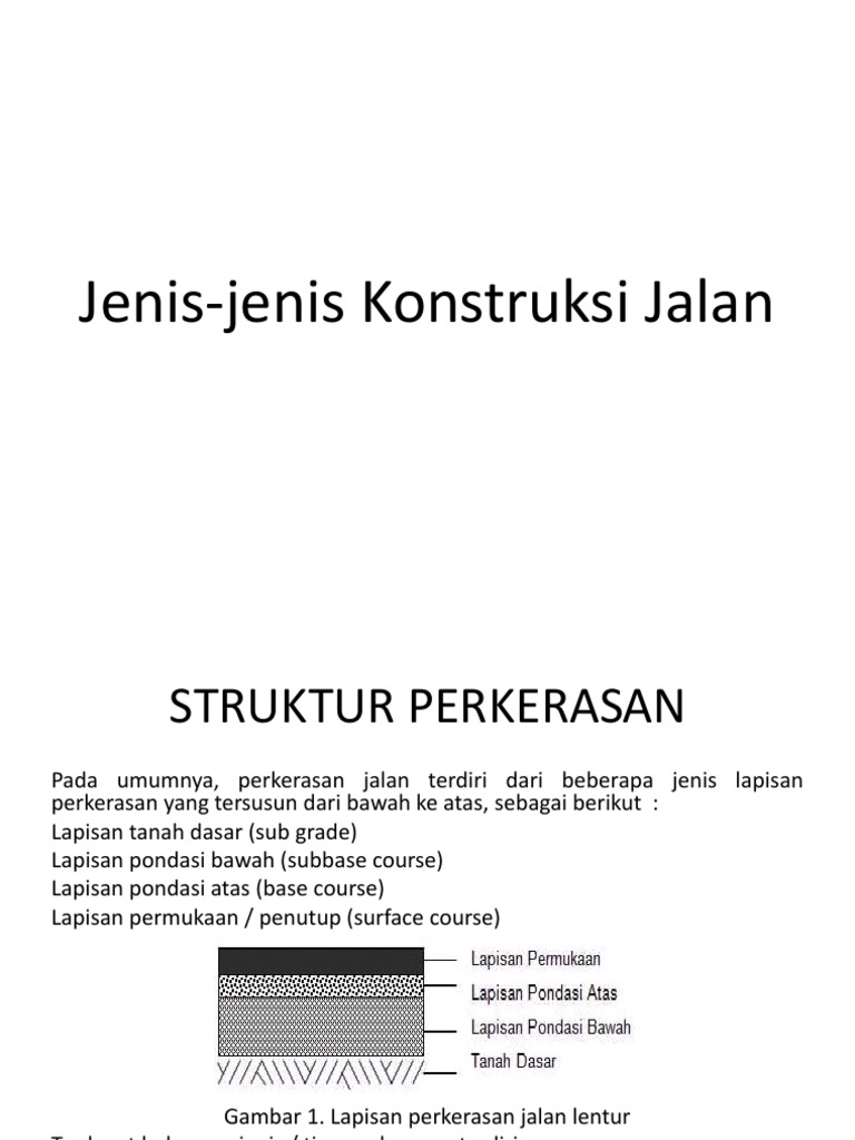 Jenis-Jenis Konstruksi Jalan | PDF