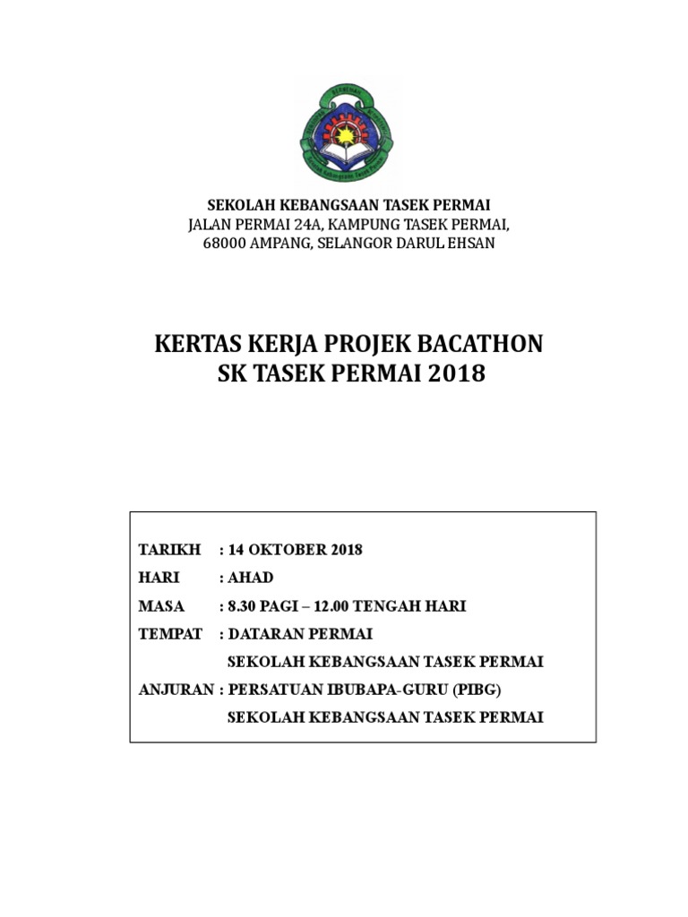 Kertas Kerja Bacathon 2018 | PDF