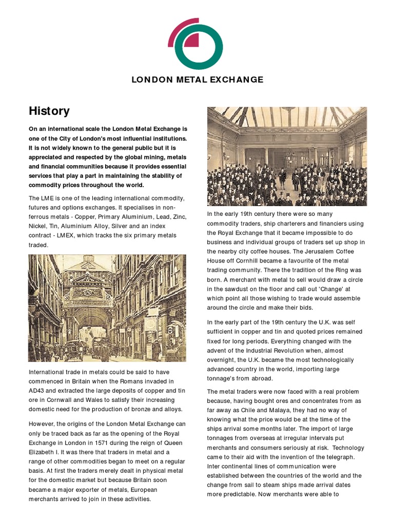 History Lme | PDF | Metals | Economies