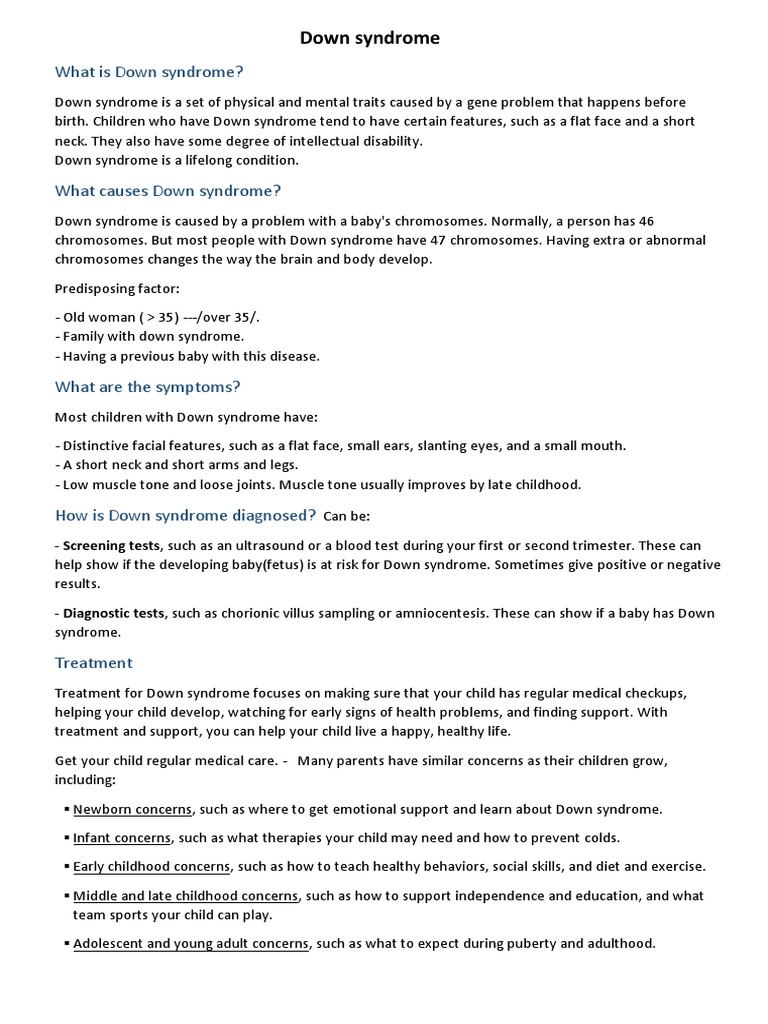 What Is Down Syndrome? | PDF | Down Syndrome | Medical Specialties