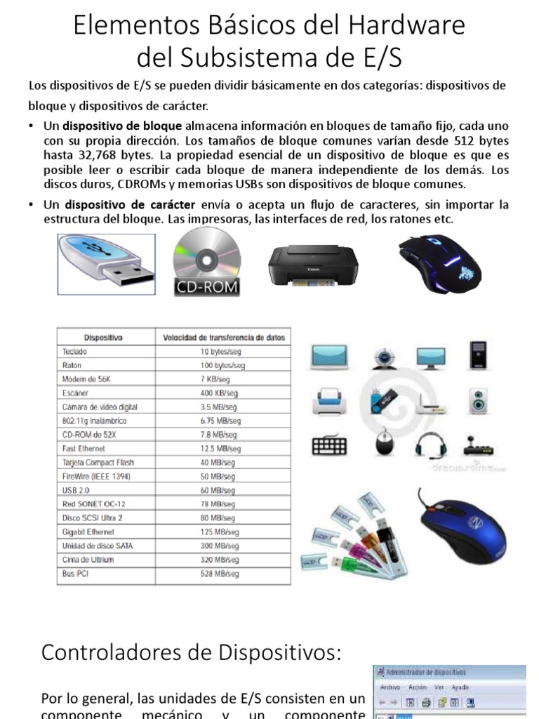Elementos Básicos Del Hardware Del Subsistema de E | PDF