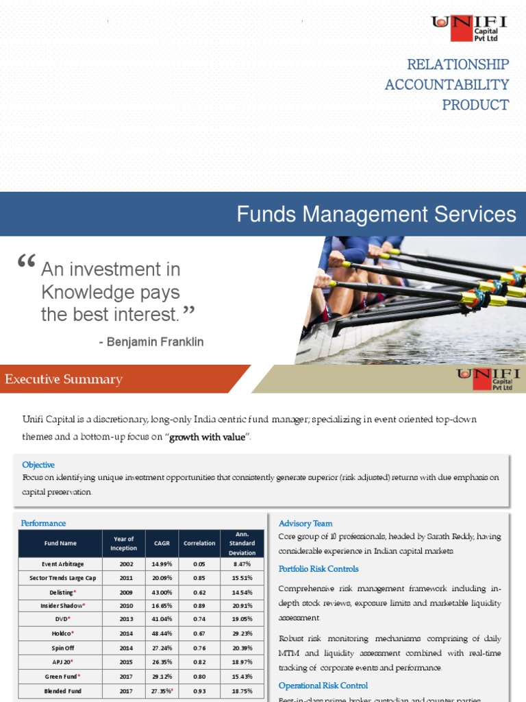 Unifi Capital Presentation | PDF | Arbitrage | Yield (Finance)