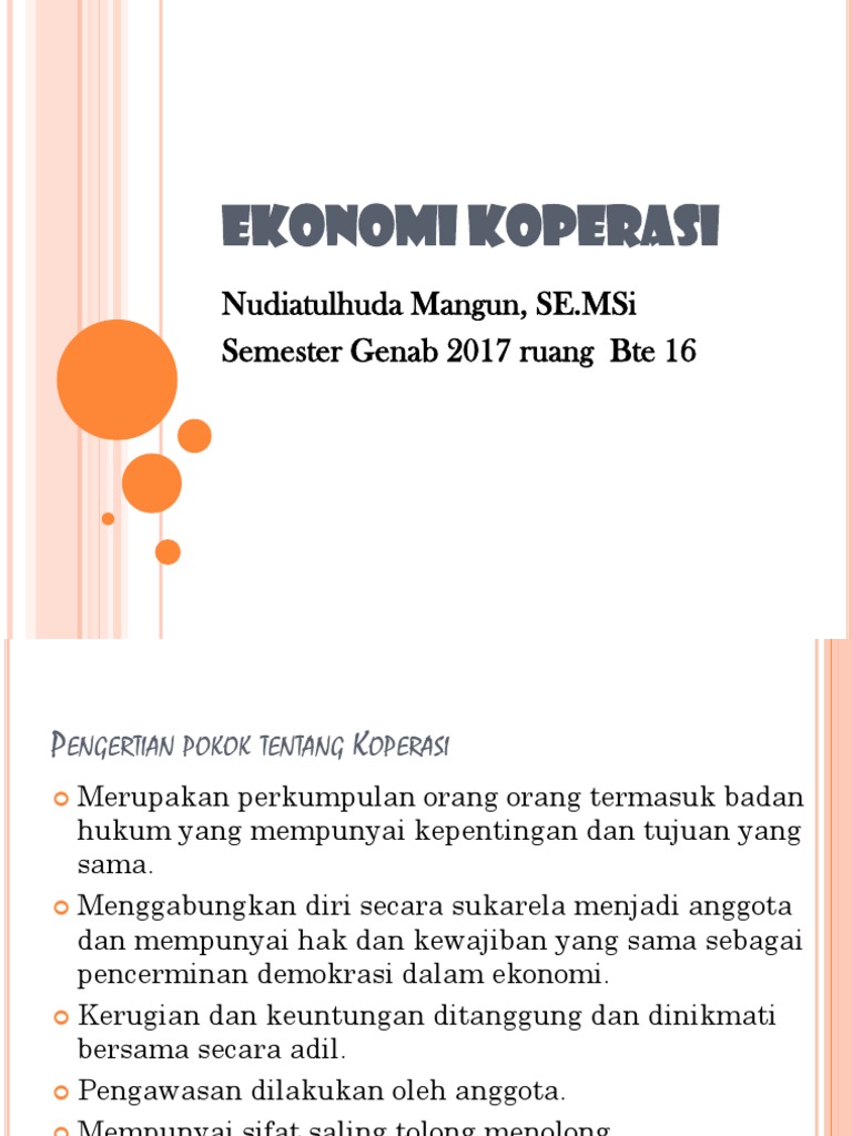 Ekonomi Koperasi | PDF