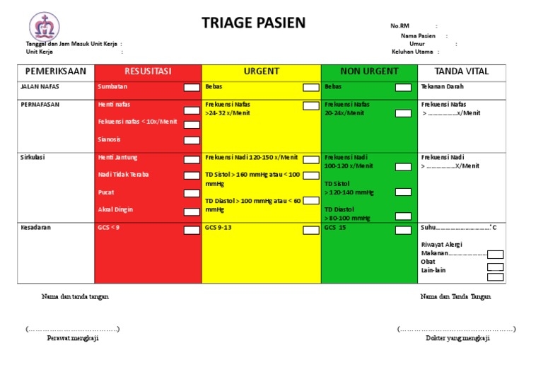 Form Triase-IGD Materna WARNA | PDF