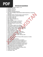 Prophet Muhammad - 27 Battles in 8 Years With Disbelievers. | PDF | History