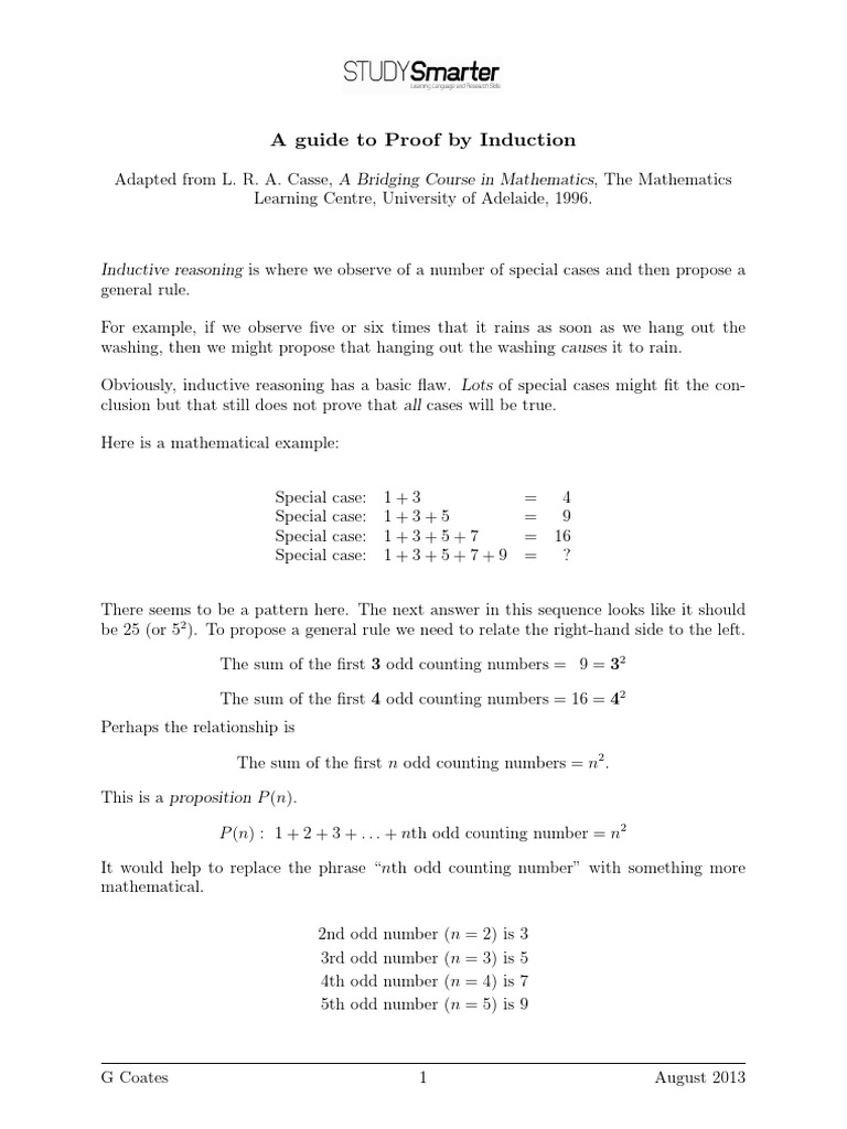 Proof by Induction | PDF | Mathematical Proof | Inequality (Mathematics)
